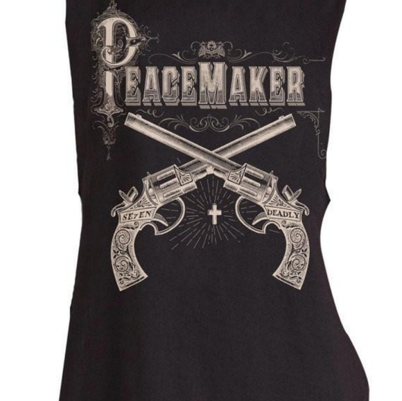 Se7en Deadly | Tops | Se7en Deadly Peacemaker Guns Muscle Tee Tattoo ...